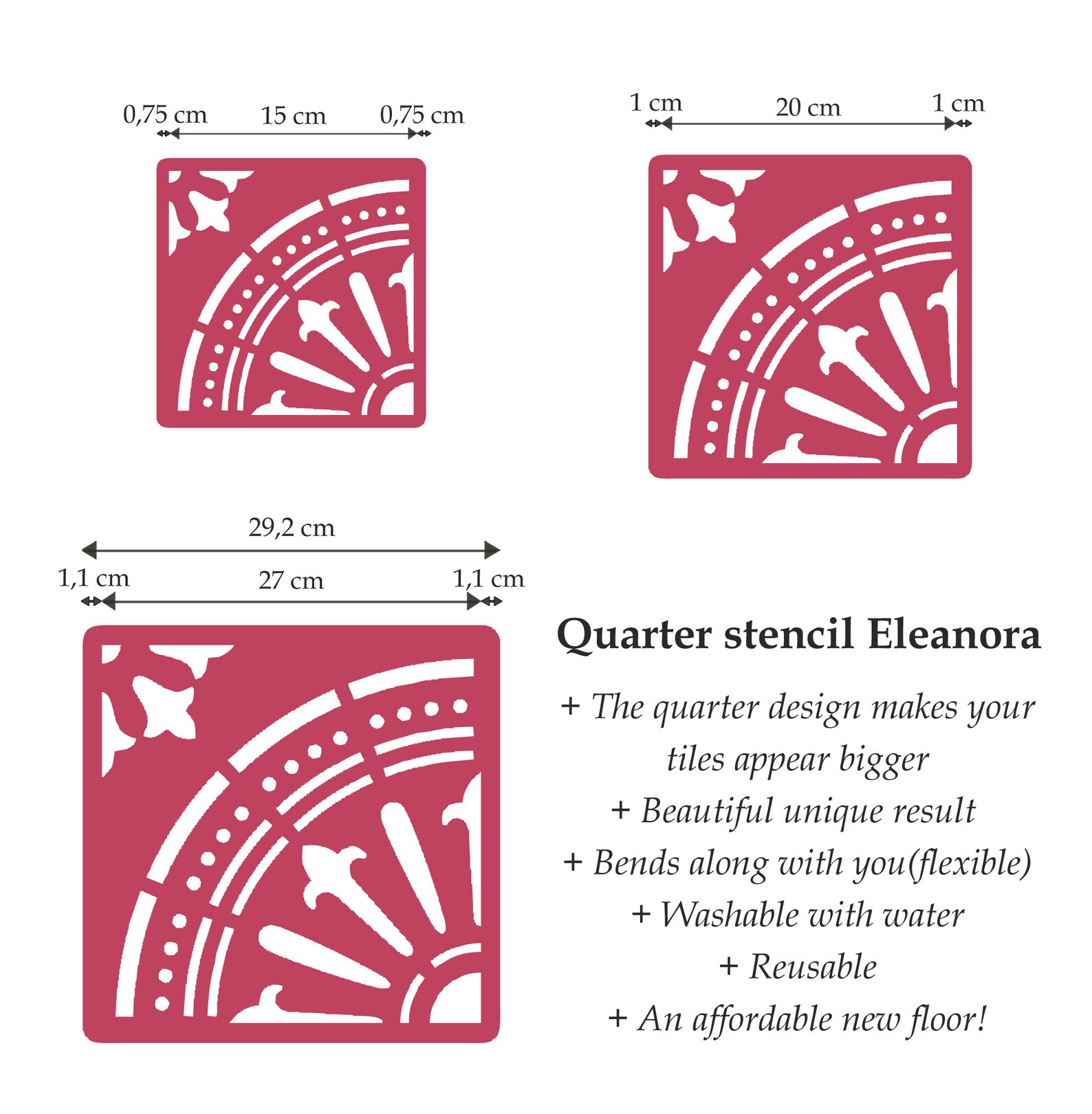 Victorian Tile Stencil Eleanora for 15x15 20x20 30x30 Cm - Etsy
