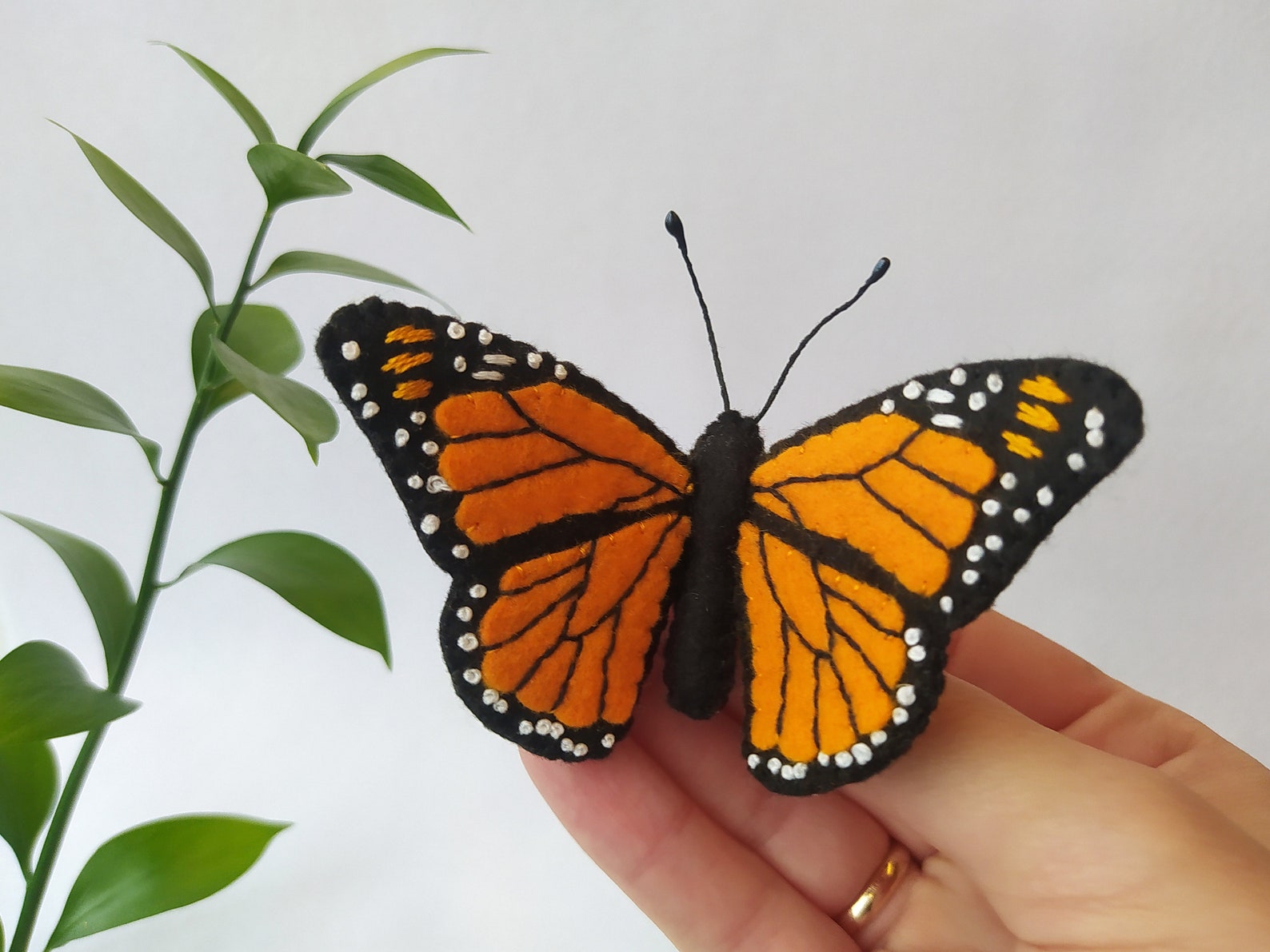 Monarch Butterfly Sewing Pattern Felt Butterfly DIY Orange | Etsy