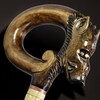 Cane Walking Stick Wooden Gift Hand-carved Carving Handmade horse Hoof ...