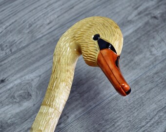 Phoenix Cane Walking Stick Wooden Carved Hand Head Walking - Etsy