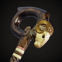Fantastic Hand Carved American Eagle Walking Stick Cane Top Handle ...