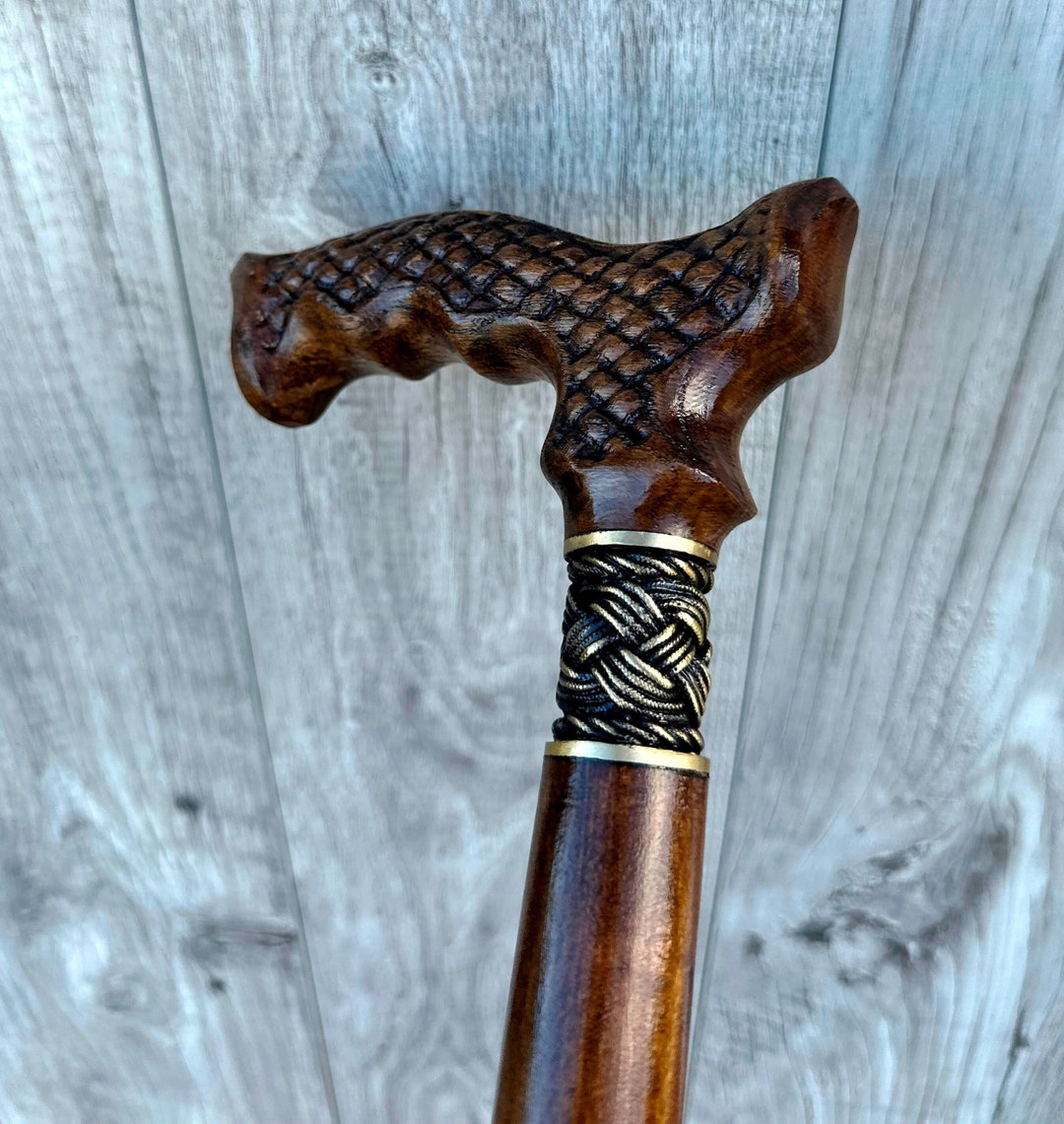 Walking Cane Wooden Sticks Walking Stick OAK Wood Canes Wooden Cane ...