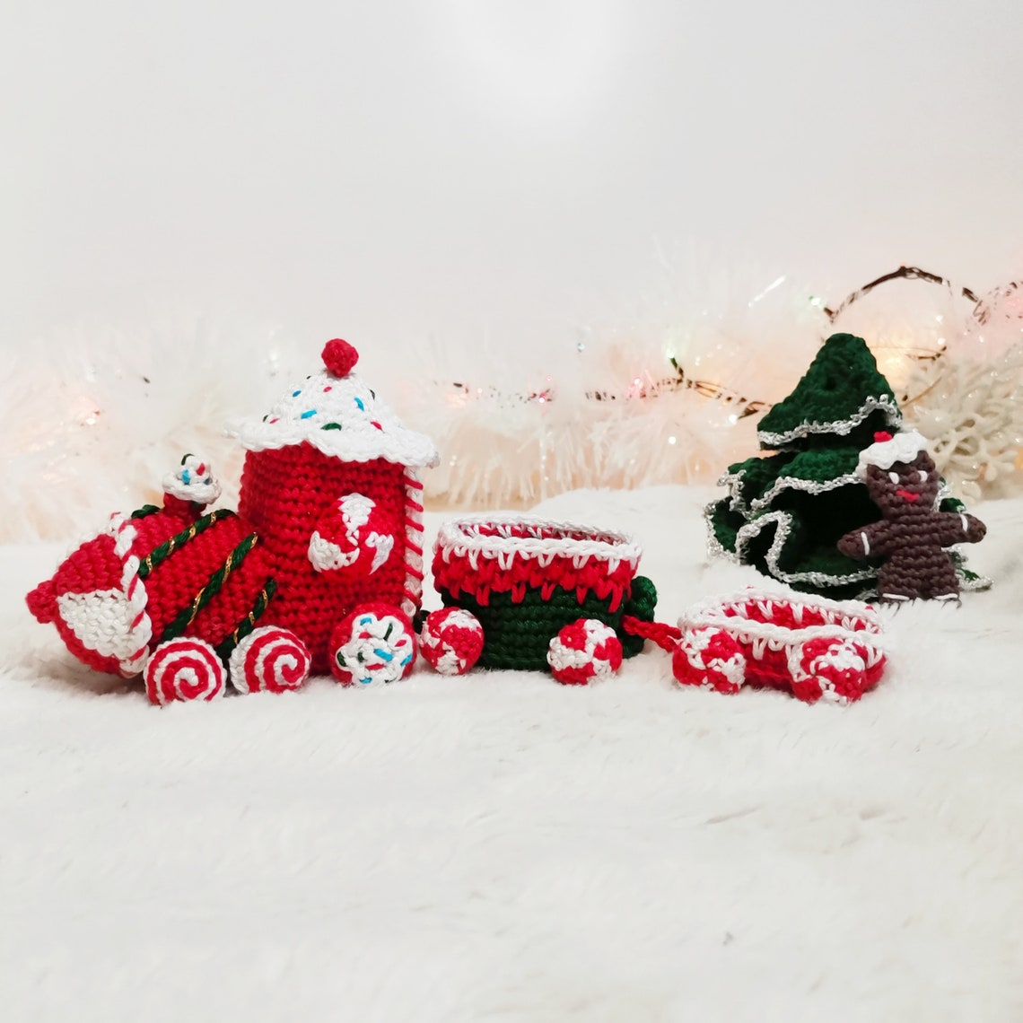 Crochet Christmas Train Pattern Amigurumi Train Ornament | Etsy