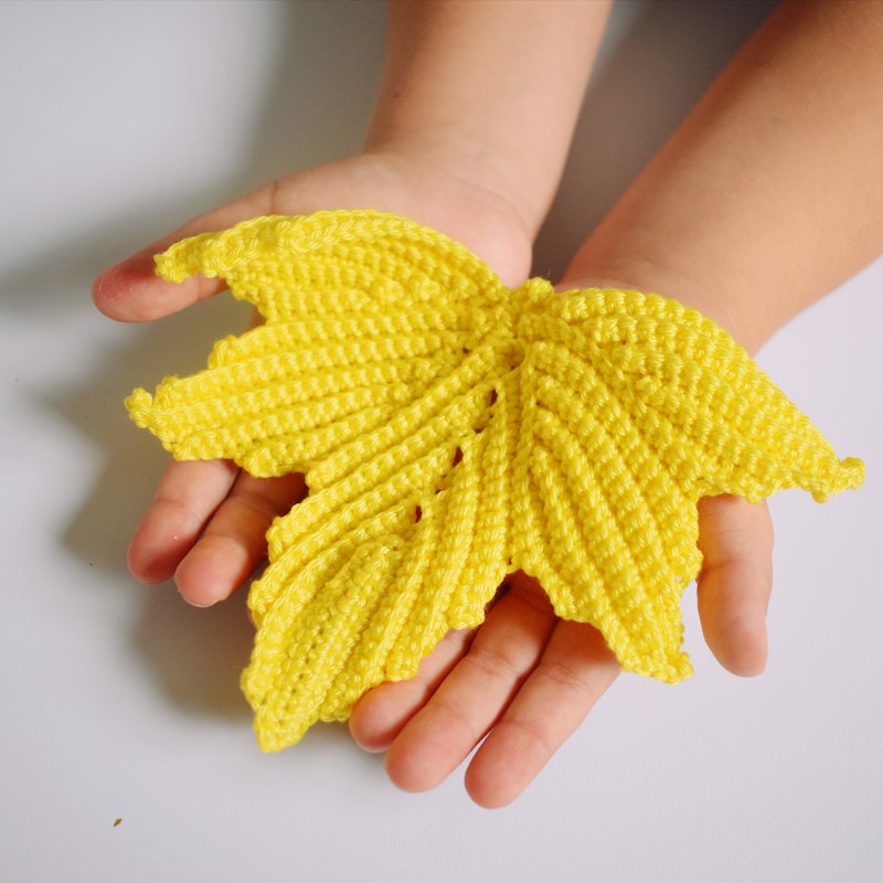 Crochet Maple Leaf - Etsy