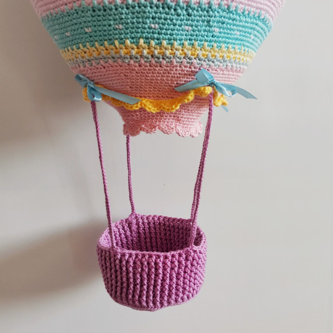 Hot Air Balloon Crochet Pattern Amigurumi Toy Kids Room Decor - Etsy