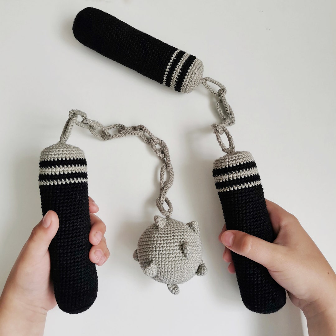 Crochet NUNCHUCKS and MACE Pattern - Ninja Costume Cosplay, Toy Weapon ...