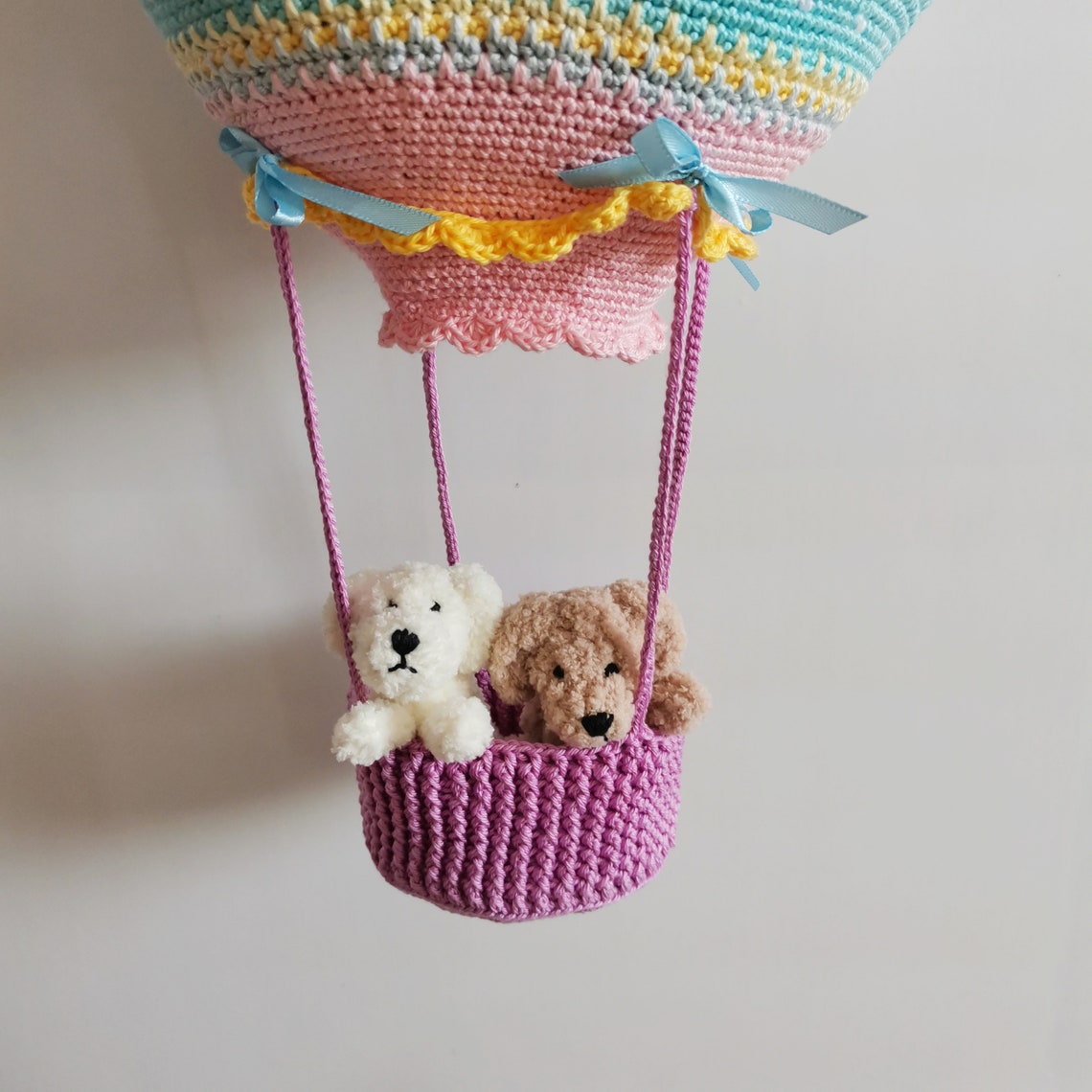 Hot Air Balloon Crochet Pattern Amigurumi Toy Kids Room Decor - Etsy