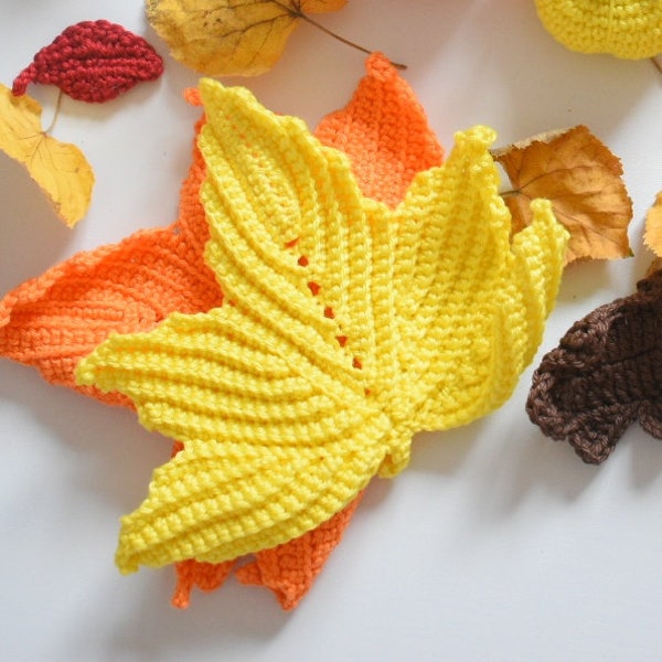 Crochet Maple Leaf - Etsy