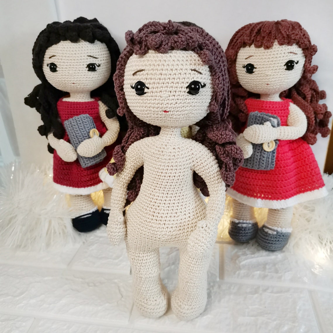 Crochet Doll Base Pattern Amigurumi Doll Body Pattern Basic - Etsy