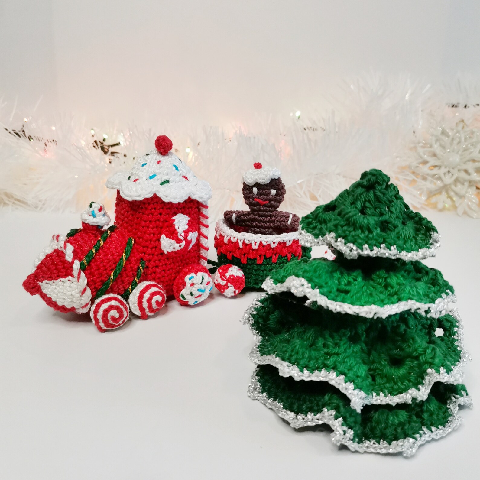 Christmas Train Crochet Pattern Amigurumi Gingerbread Toy Tree Holiday ...