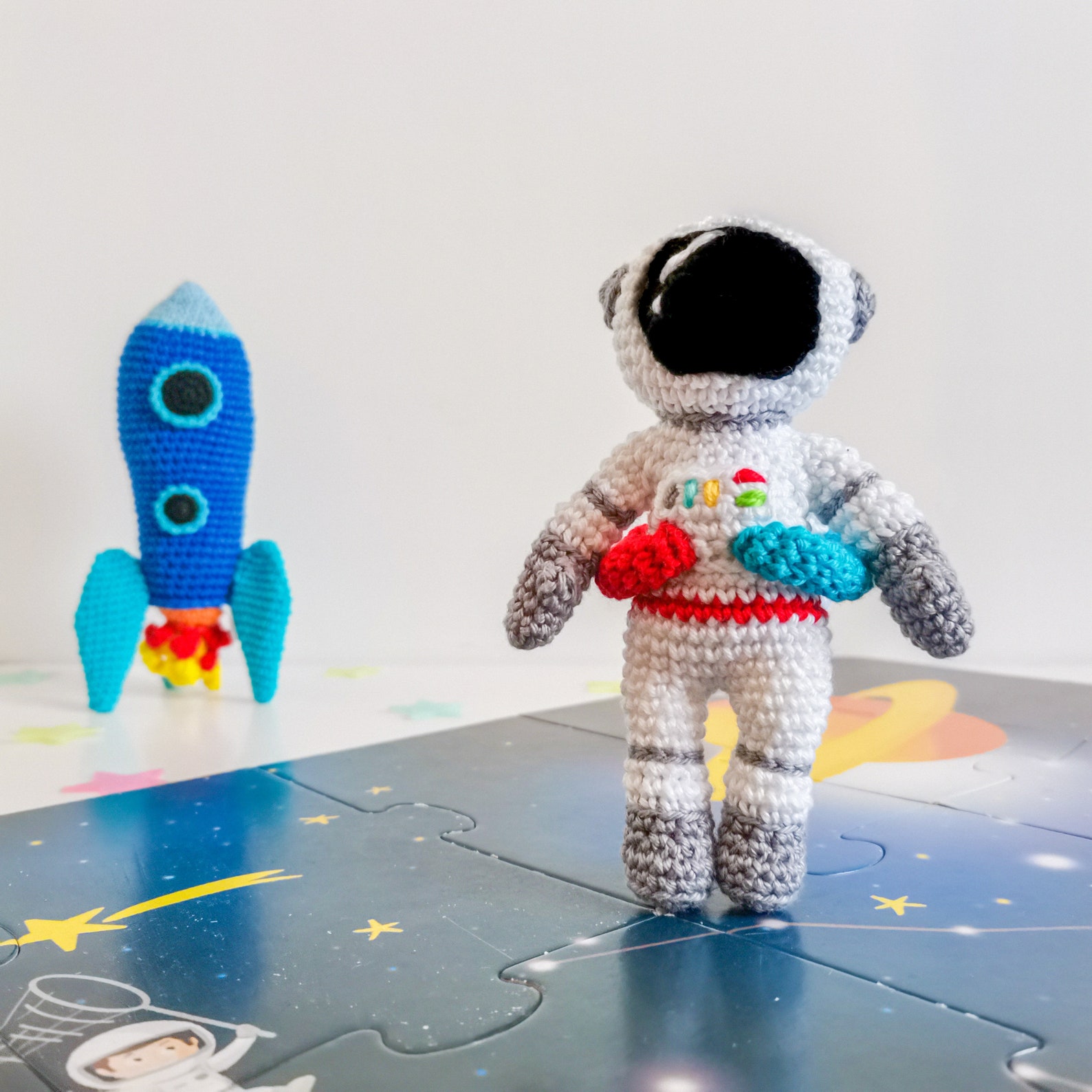 Crochet astronaut and rocket pattern Amigurumi space Pdf | Etsy