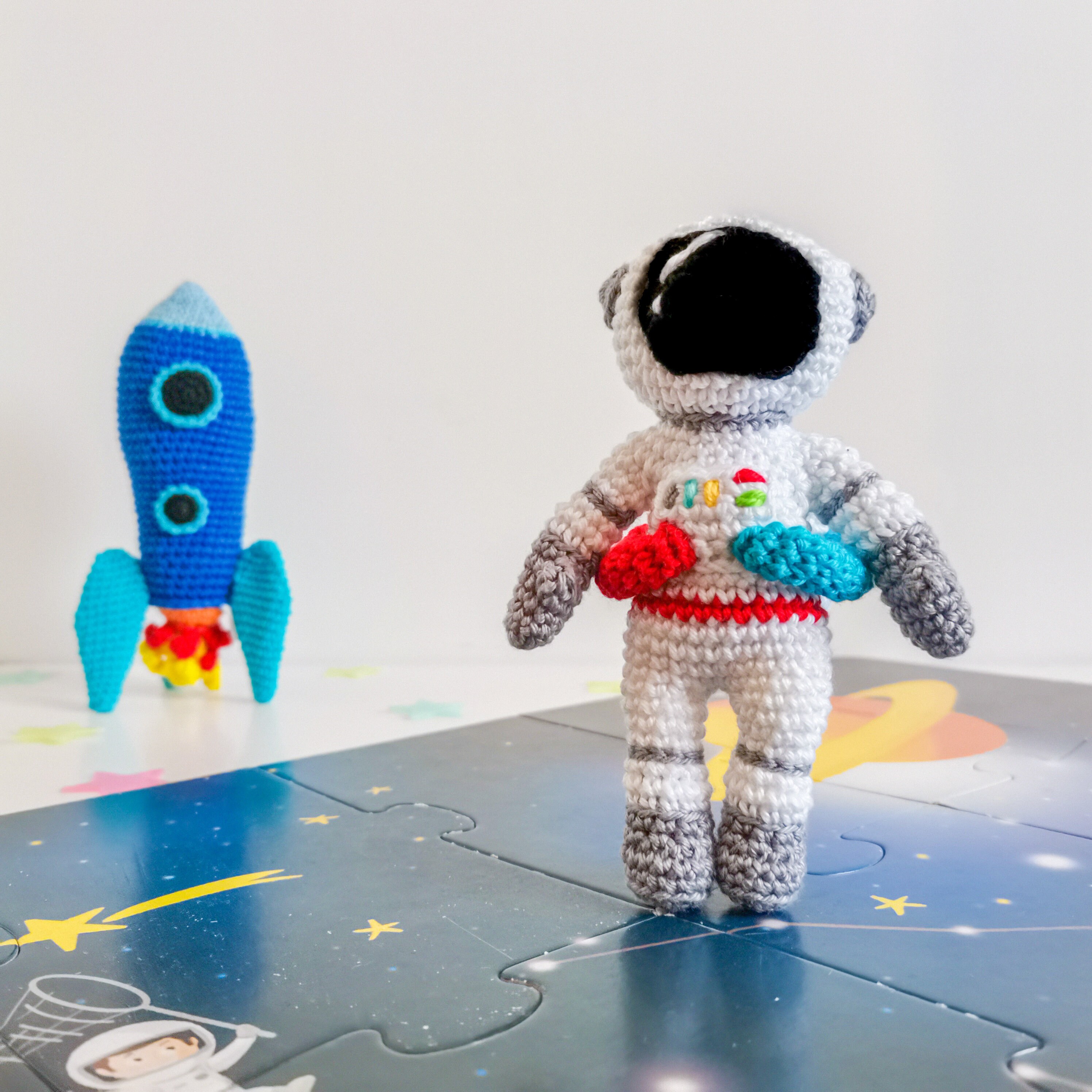 Crochet astronaut and rocket pattern Amigurumi space Pdf | Etsy
