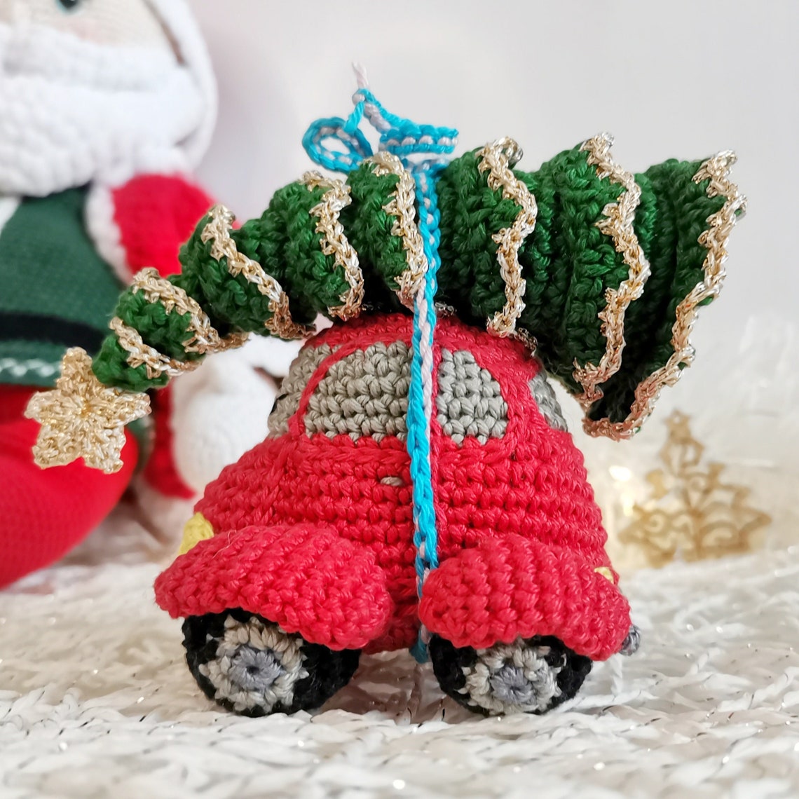Crochet Christmas Car and Tree Pattern Amigurumi Christmas - Etsy