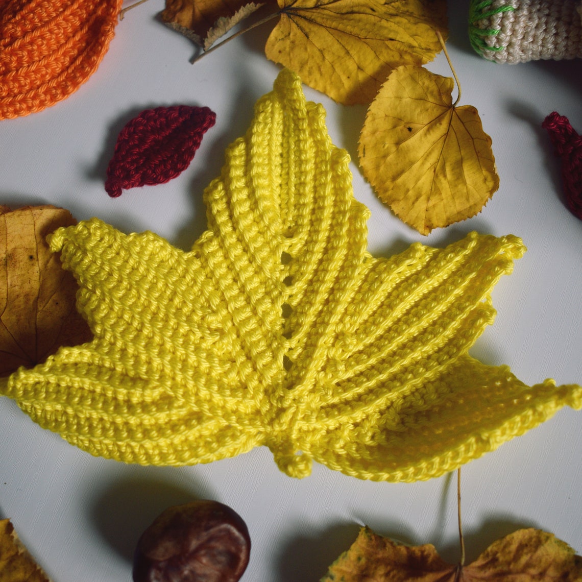 Maple Leaf Pattern Autumn Leaves Easy Crochet Maple Very | Etsy