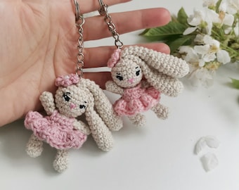 Mini Bunny Keychain - Crochet Amigurumi Pattern - Etsy
