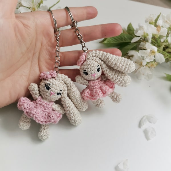 Bunny Keychain - Etsy