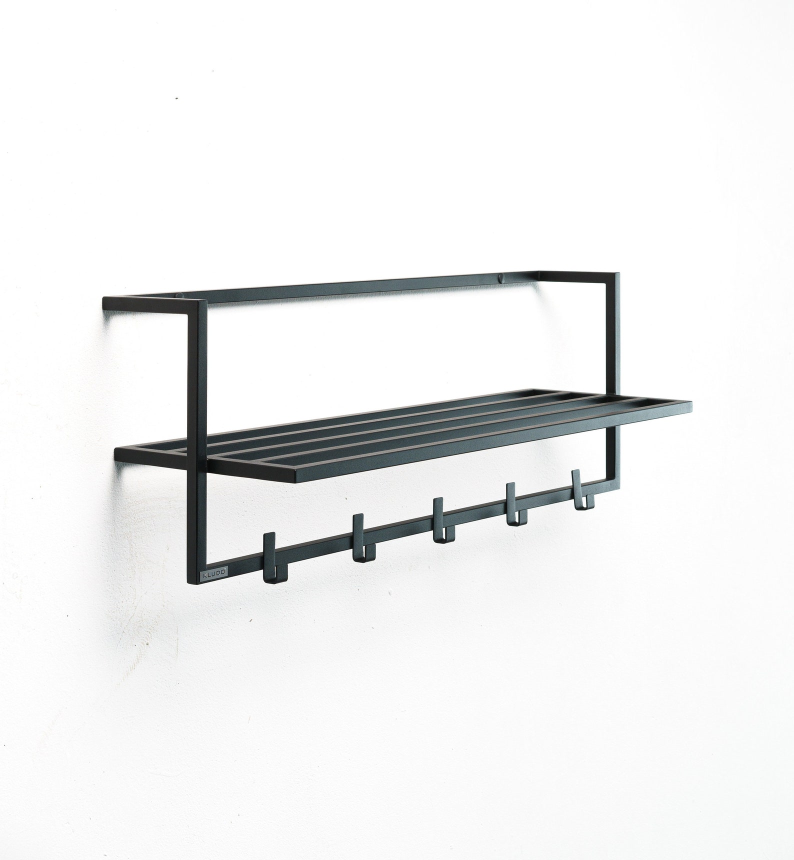 Wolf Industrial Wall Hanger With a Shelf for Hats and Gloves. - Etsy