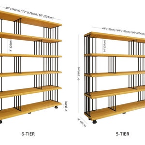 Rustic Wooden Bookshelf Hasir / Solid Wood Open Bookcase / Industrial ...