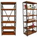 Industrial Wood Bookshelf Cross / Solid Wood Shelf and Metal Racks ...