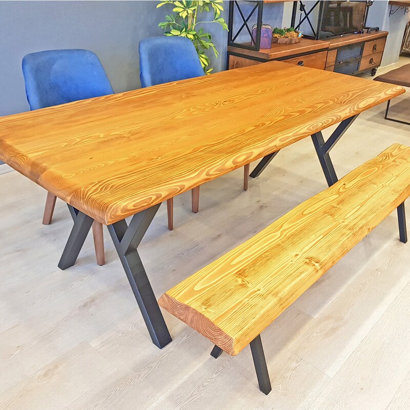 Rustic Wood Dining Table - Etsy