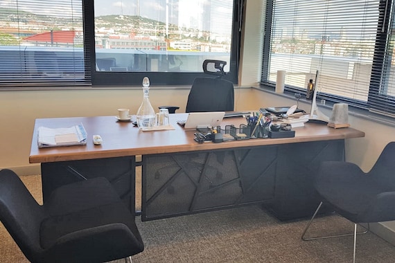 Office Tables Designs With Window Glass