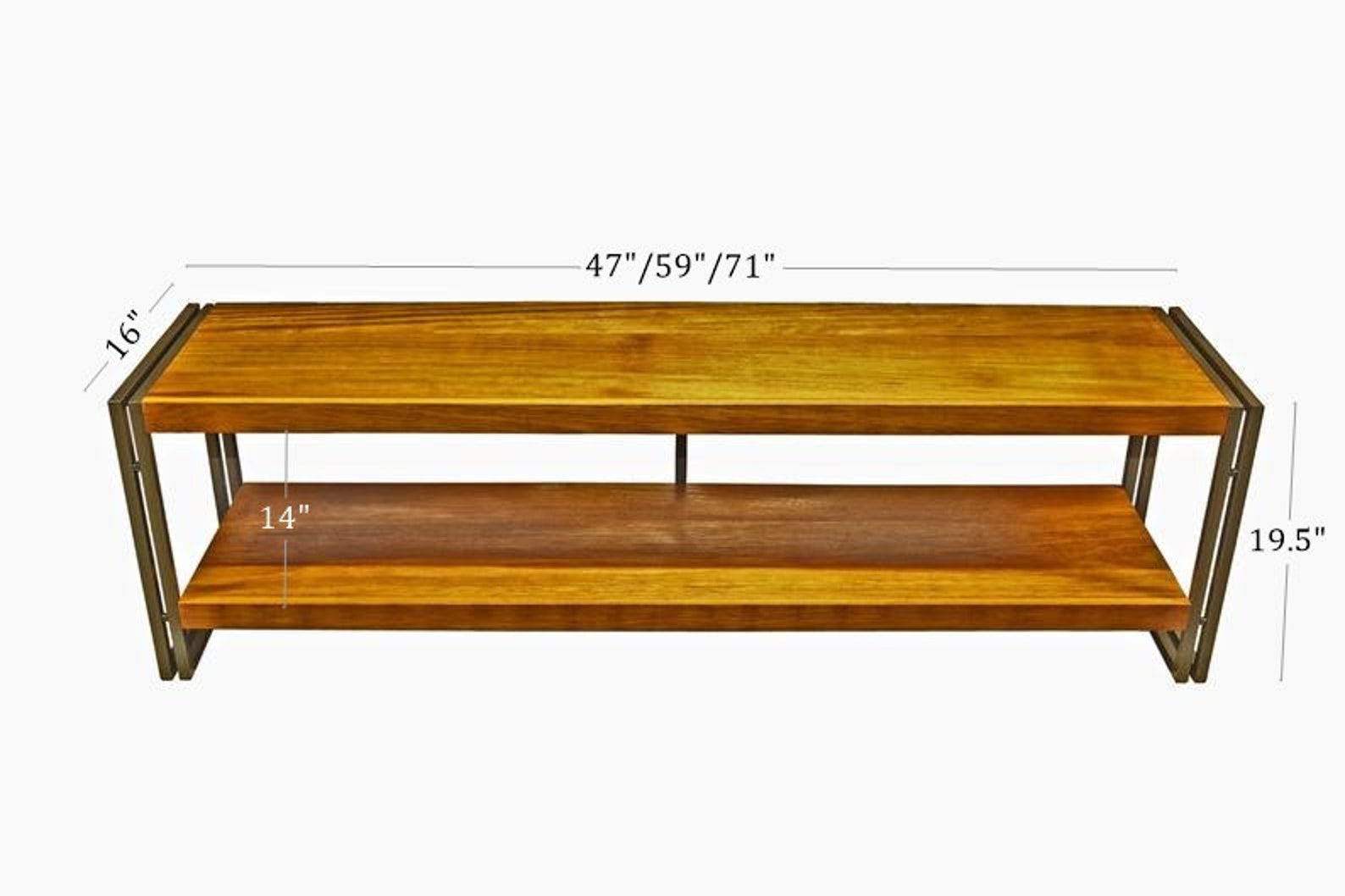 Wood and Metal Tv Stand - Rokko / Solid Wooden and Metal Media Console ...