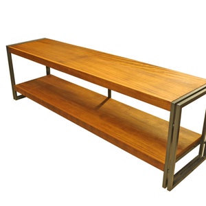 Wood and Metal Tv Stand - Rokko / Solid Wooden and Metal Media Console ...