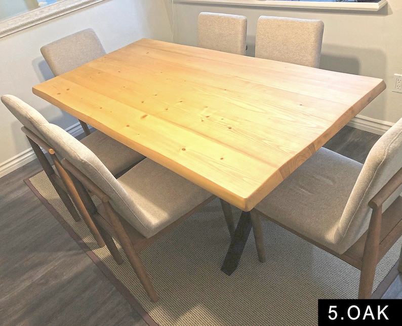 Mid Century Solid Wood Table Modern Dining Room Table - Etsy