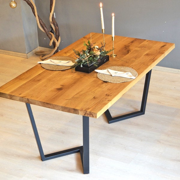 Scandinavian Oak Dining Table - Etsy