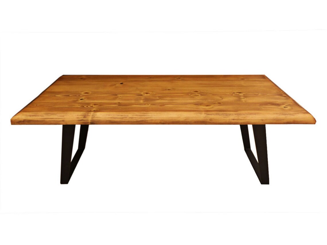 Solid Wood Coffee Table With Metal Legs Asya / Reclaimed Wood - Etsy