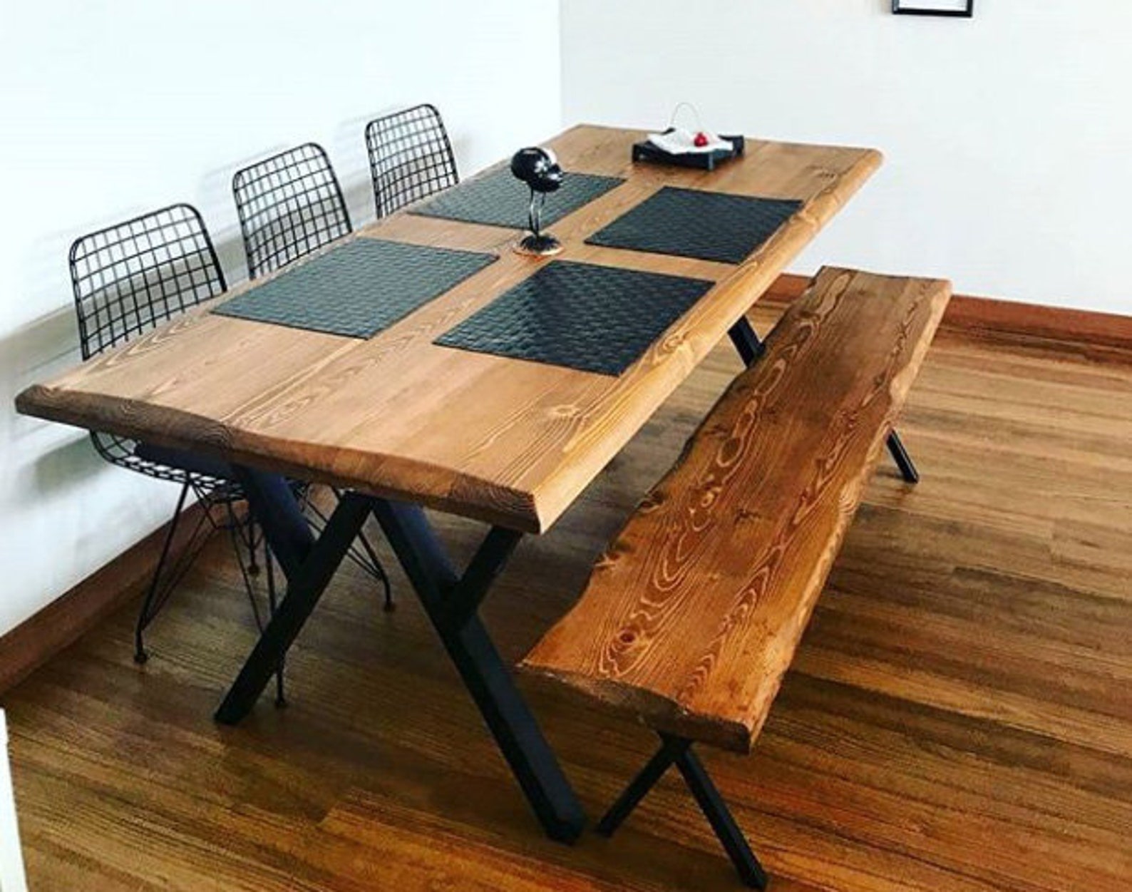 Solid Wood Dining Table Handmade Custom Table / Modern - Etsy