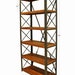 Industrial Wood Bookshelf Cross / Solid Wood Shelf and Metal Racks ...