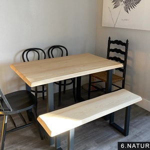 Mid Century Solid Wood Table , Modern Dining Room Table , Farmhouse ...