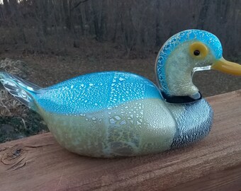 Blown Glass Duck - Etsy