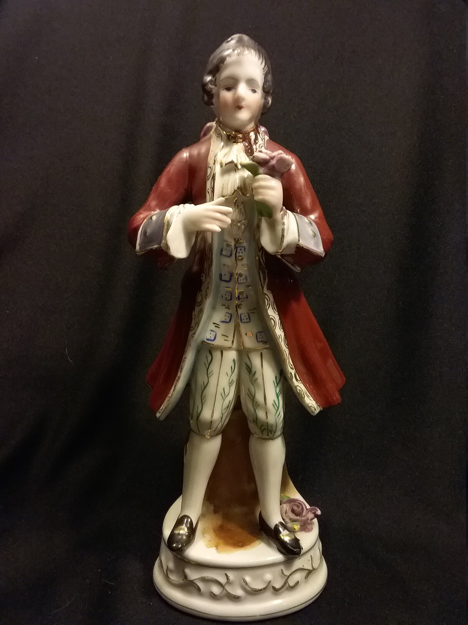 Antique Porcelain Rococo Male Statue - Etsy
