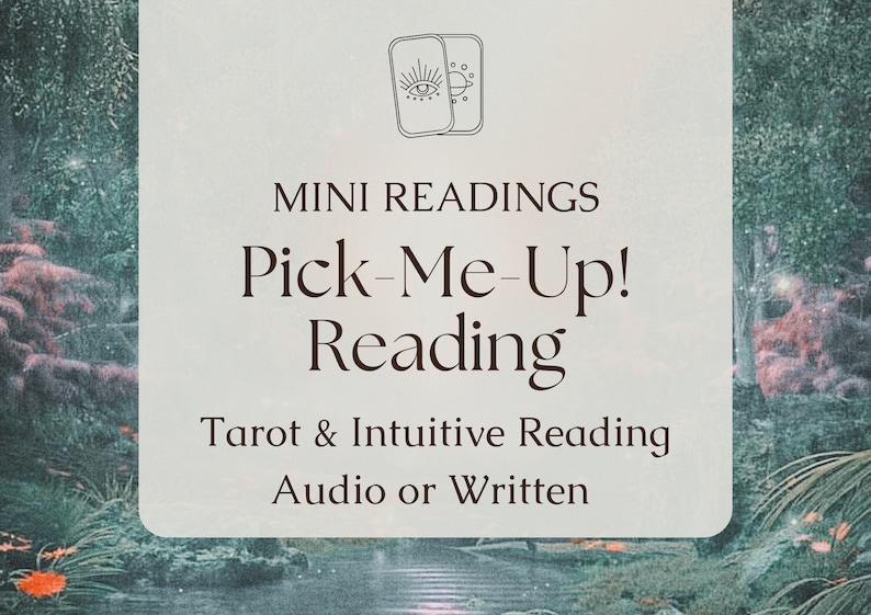 Pick-me-up Mini Intuitive/tarot Reading Guidance Predictive Love Tarot Reading Career Reading Ex ...