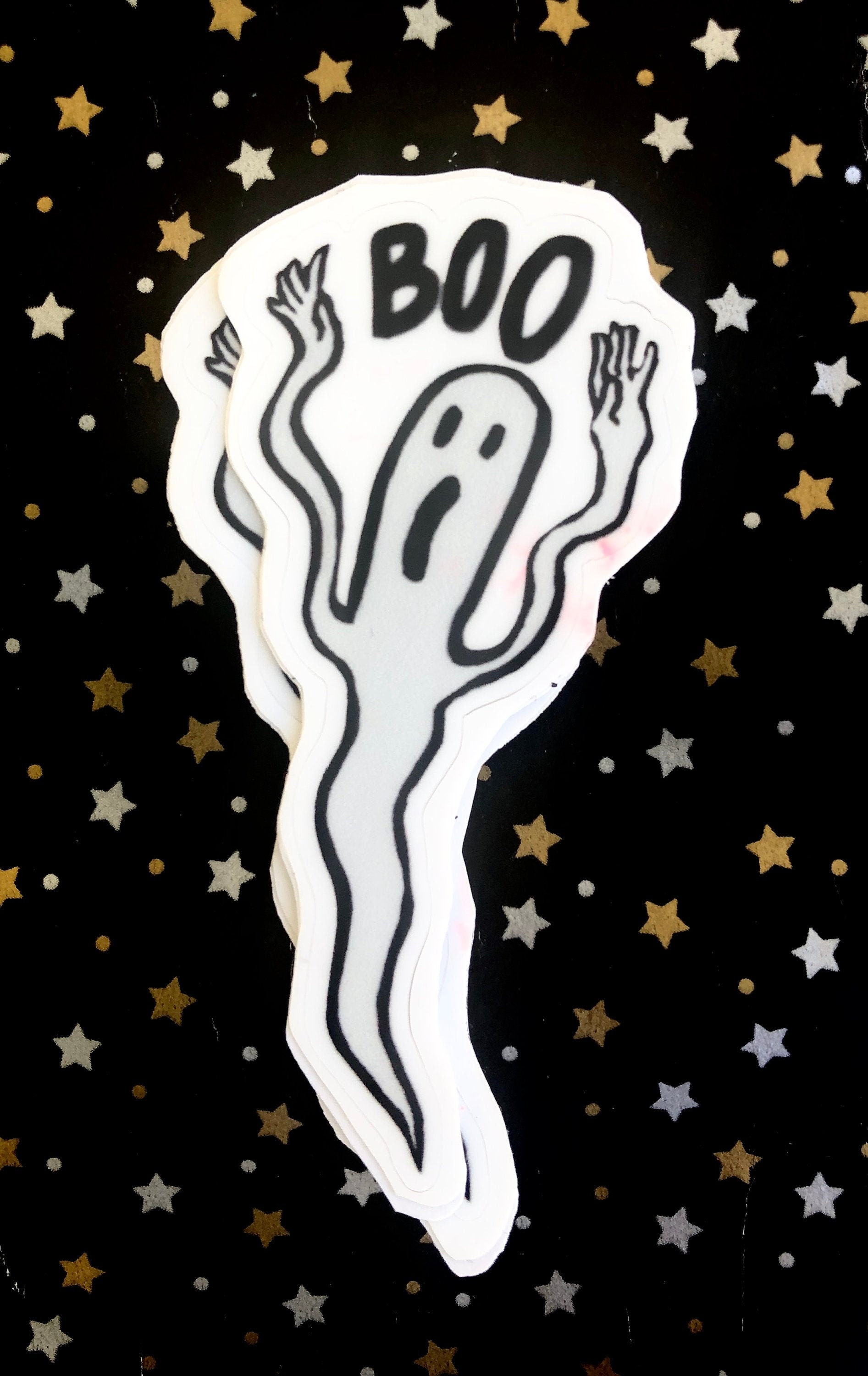 Boo ghost sticker sheet ghost boo ghost sticker squiggly | Etsy