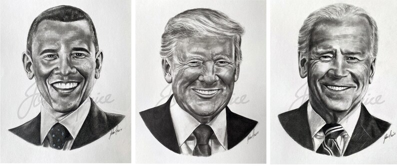 Presidential Portrait Prints and Note Cards Unique Gift for History or ...