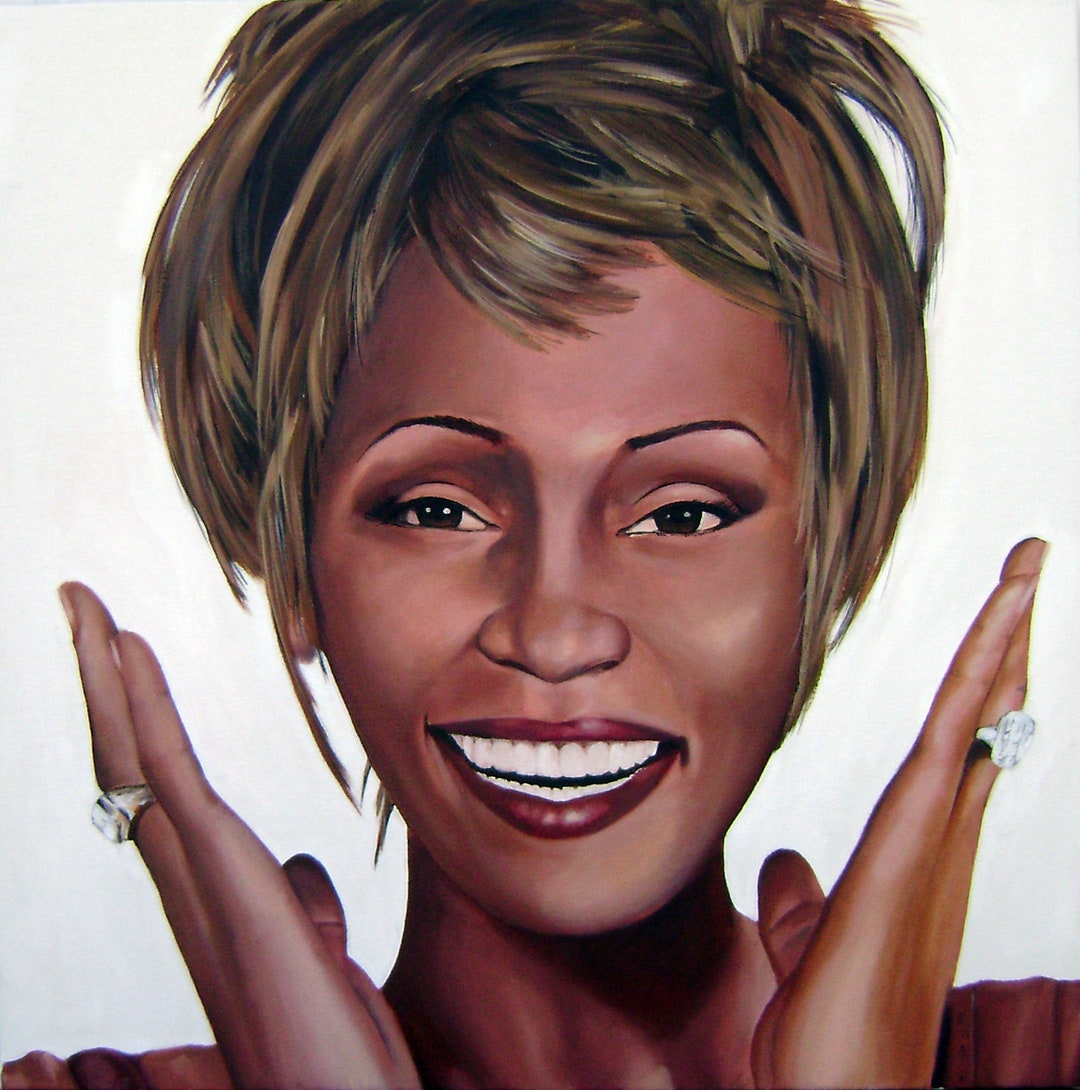 Whitney Houston Original Oil Painting or Print | Collectible Musician ...
