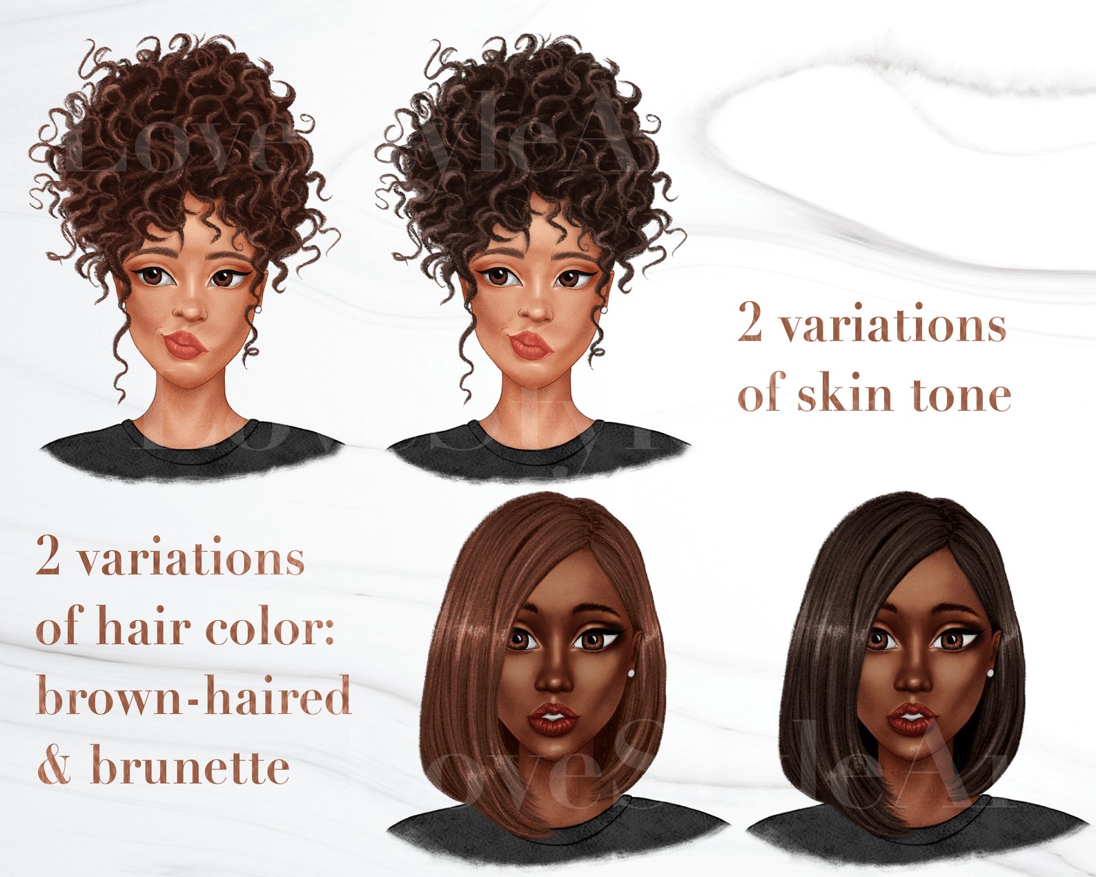 Emotions at Work Clipart, Funny Feelings Digital Stickers, Modern Afro ...