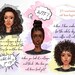 Emotions at Work Clipart, Funny Feelings Digital Stickers, Modern Afro ...