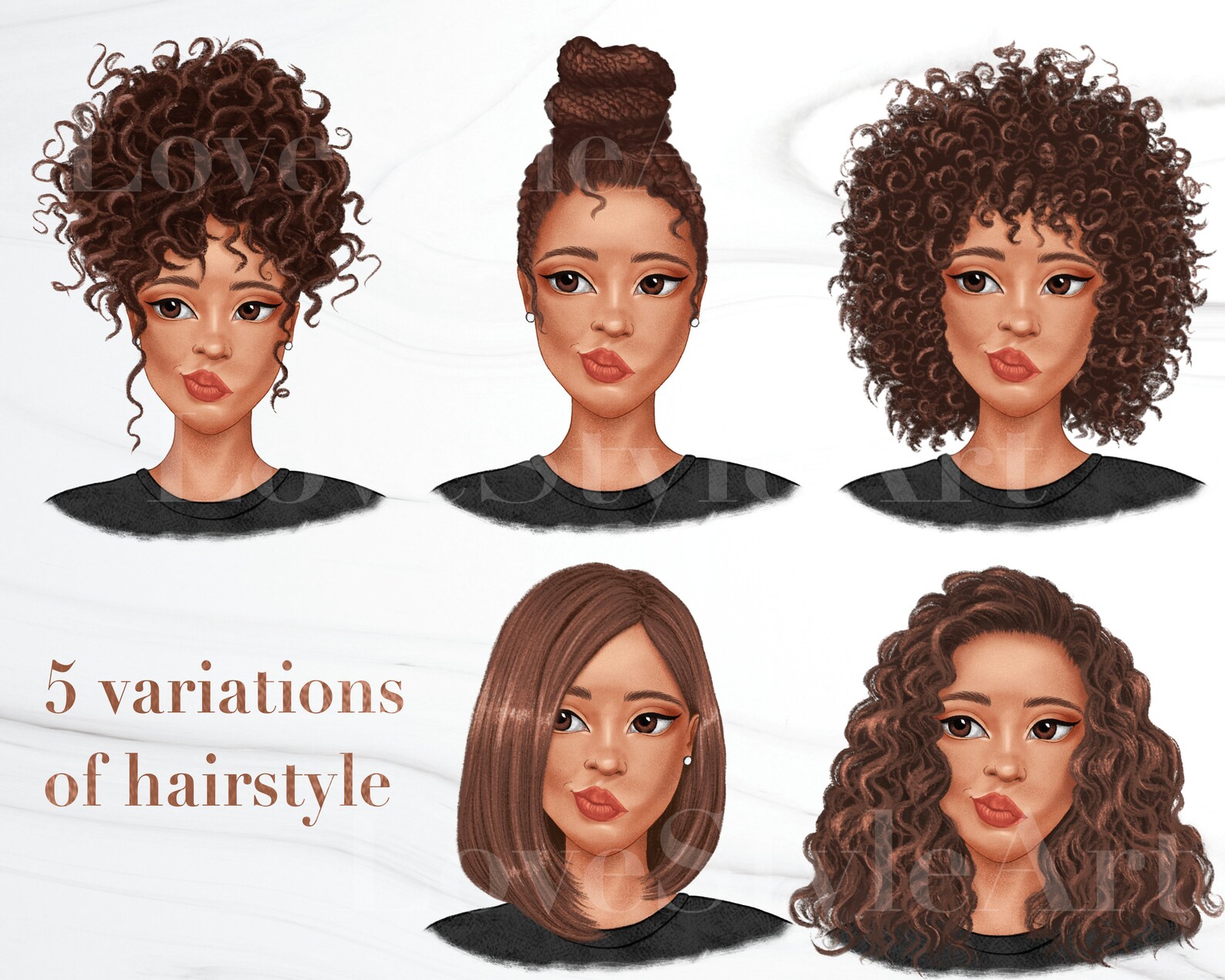 Emotions at Work Clipart, Funny Feelings Digital Stickers, Modern Afro ...
