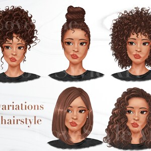 Emotions at Work Clipart, Funny Feelings Digital Stickers, Modern Afro ...