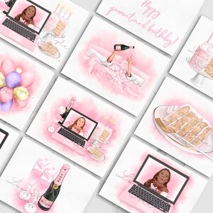 Birthday in Quarantine Clip Art - Stay at Home Party Fashion ...