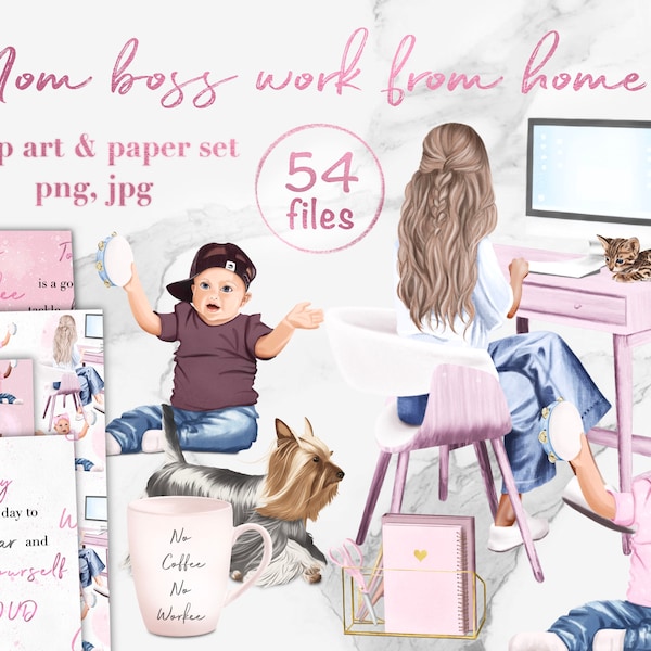 Fashion Clipart Boss Lady African American Mom Illustration Boss ...