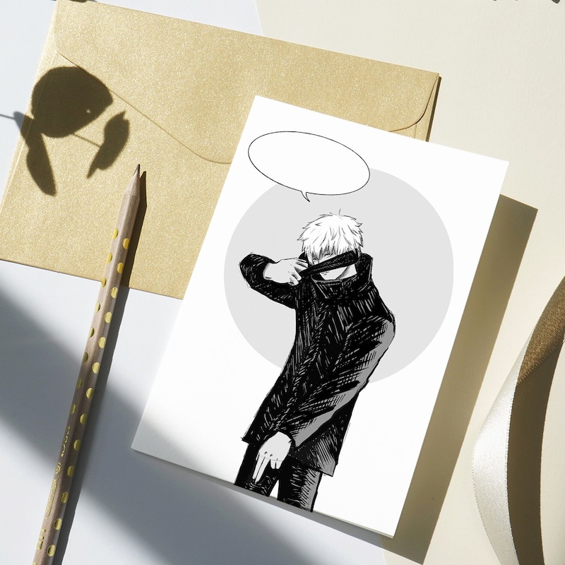 Gojo Satoru Birthday Card - Etsy