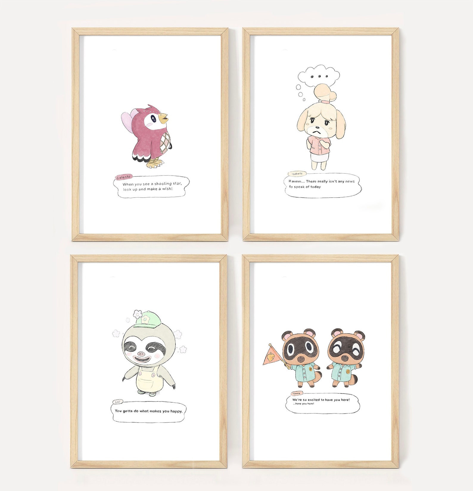 Animal Crossing Art Print Printable Wall Art Celeste ACNH - Etsy