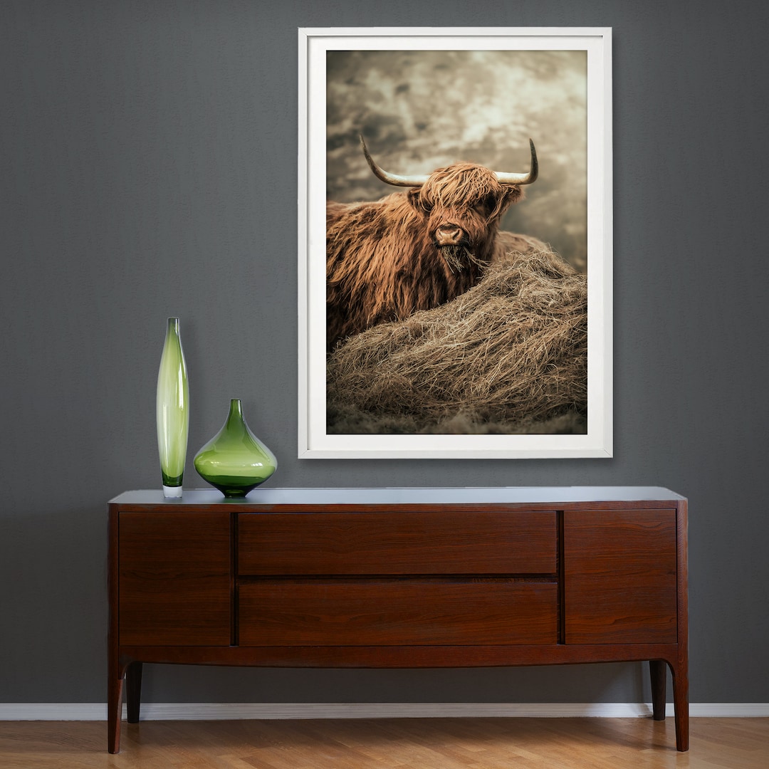 Highland Cow Print, Highland Cow Wall Decor, Scotland, Farmhouse Print ...