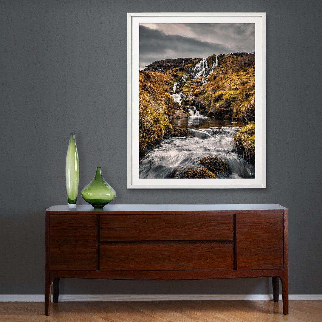 The Waterfall, Water, Wall Decor, Scotland, Print, Waterfall Print ...