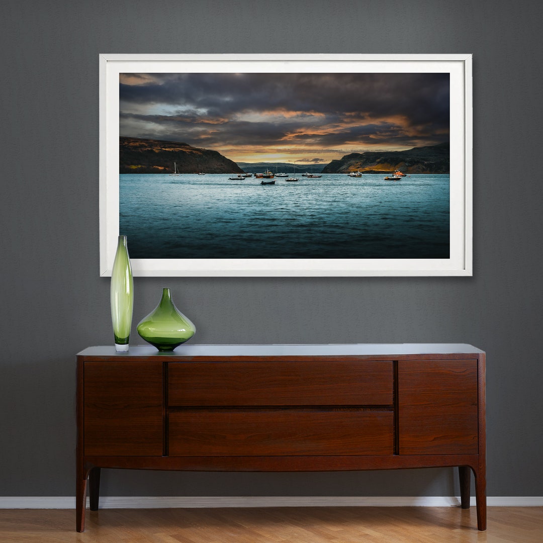 Portree Harbor Boats, Boat Wall Decor, Scotland, Boat Print, Fishing ...